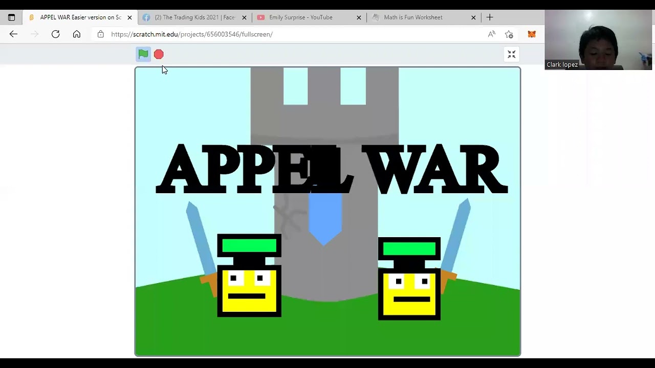 Appel War animated game -- identify and fix the scratch bugs - YouTube