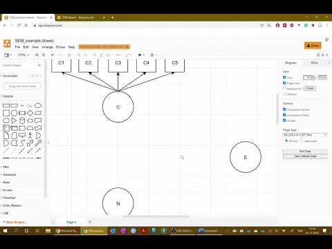 How to create a SEM diagram using draw.io - YouTube