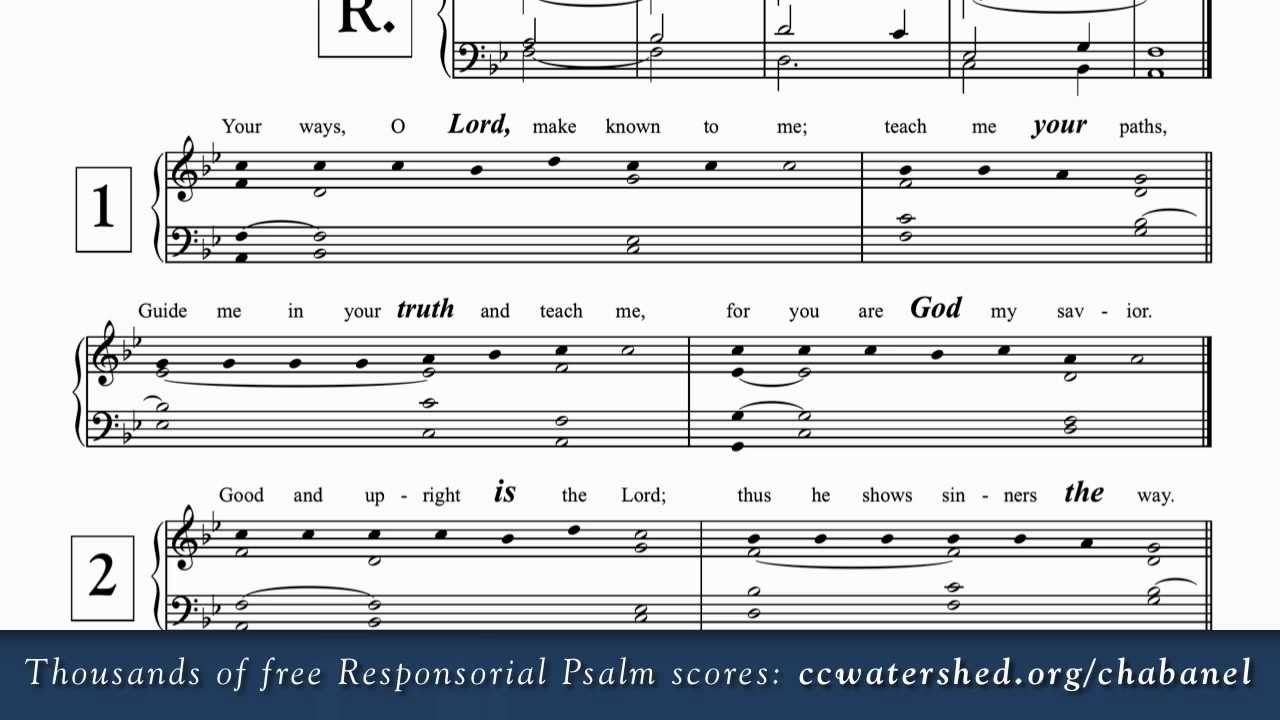Free Responsorial Psalm, 1st Sunday of Advent, Year C / PDF printable ...