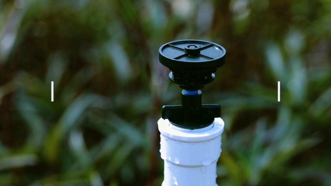 Automatic watering device with double nozzle rotating nozzle - YouTube