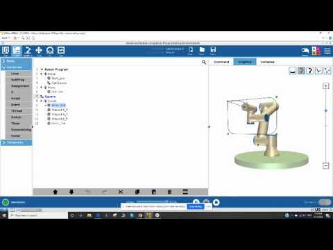 Square with blend radius using Universal Robots - YouTube