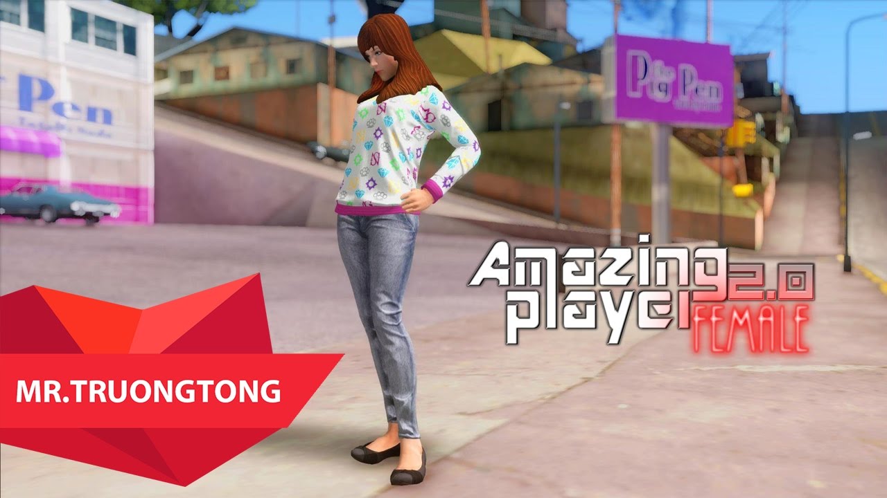 (Video #62) Hướng dẫn mod CJ thành Con gái (Amazing Player Female ...