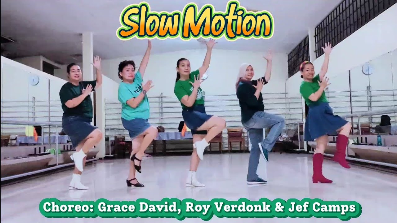 Slow Motion Line Dance - YouTube