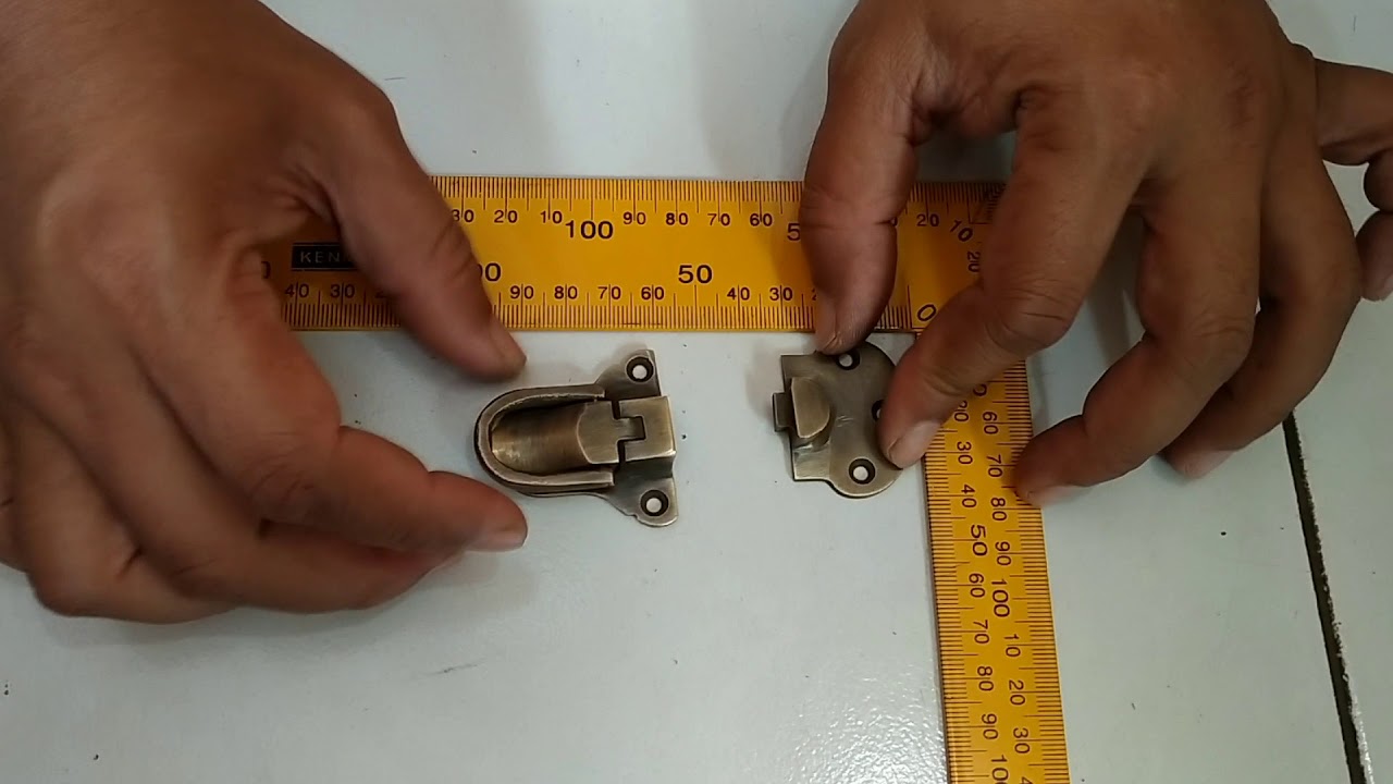 Kunci koper Kuningan antik- kunci pengait peti- Kunci kitchen set - YouTube