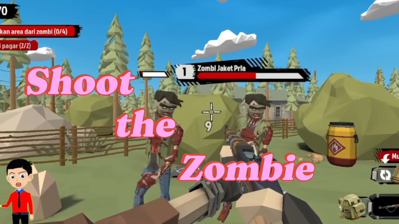 the walking zombie || tembak zombie || games - YouTube