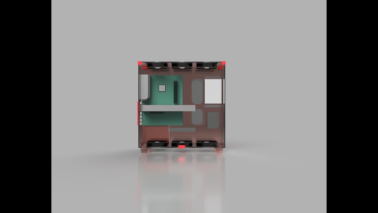 Acrylic Desktop PC Case Fusion 360 - YouTube