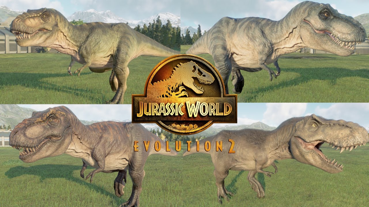 All T-rex skins (dominion skins added) - Jurassic world evolution 2 ...