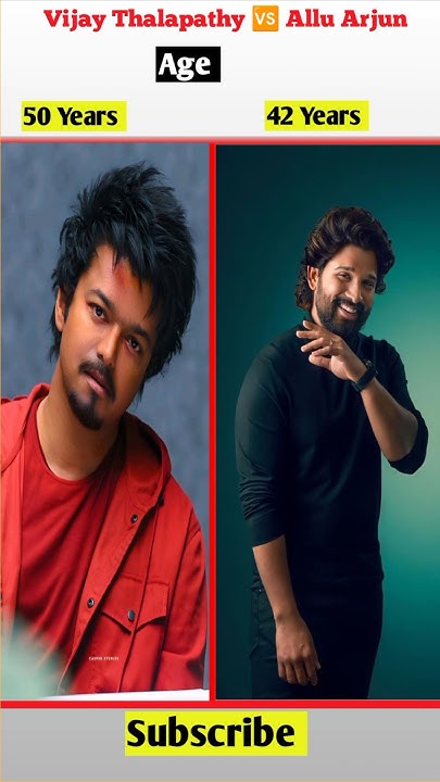 Vijay Thalapathy Vs Allu Arjun Ultimate Battle Comparison!#alluarjun #thalapathyvijay - YouTube