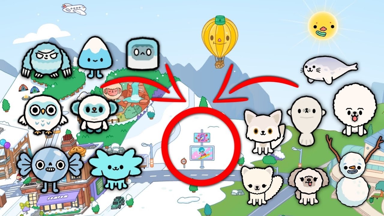 ALL CUTE WINTER SNOW CREATURES ️☃️🎄 | TOCA BOCA | TOCA LIFE WORLD 🌍 ...