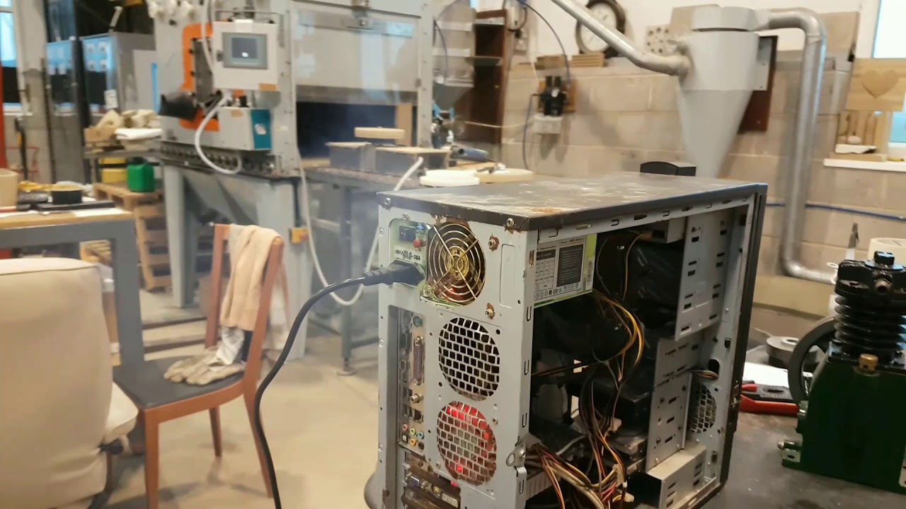 computer with a locomotive motherboard - YouTube