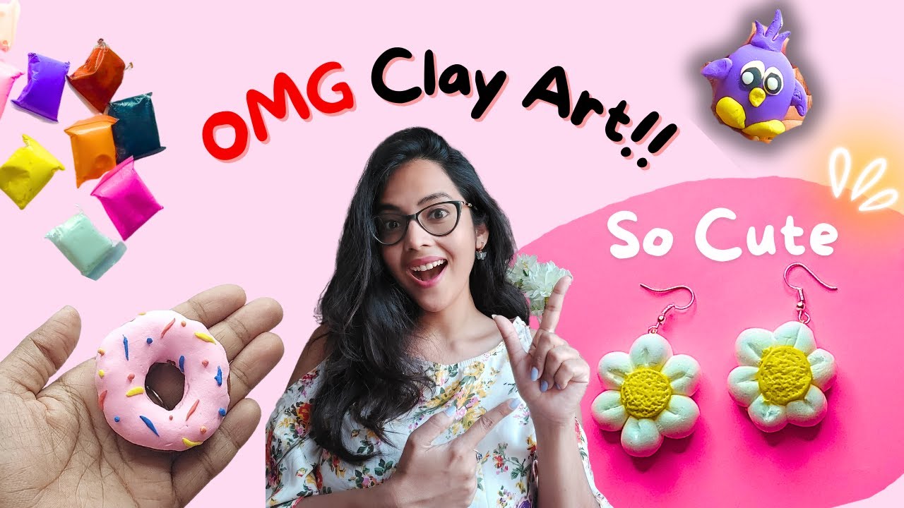 Super Clay Art PART-1😍Tried SUPER CLAY First Time Ever!😱 Super Clay ...