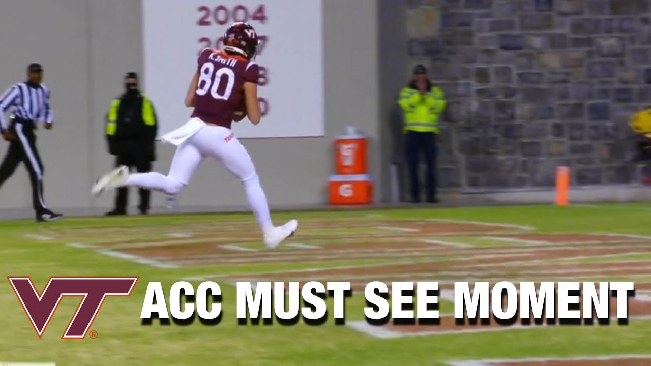 Virginia Tech's Braxton Burmeister Finds A Wide Open Kaleb Smith | Must ...