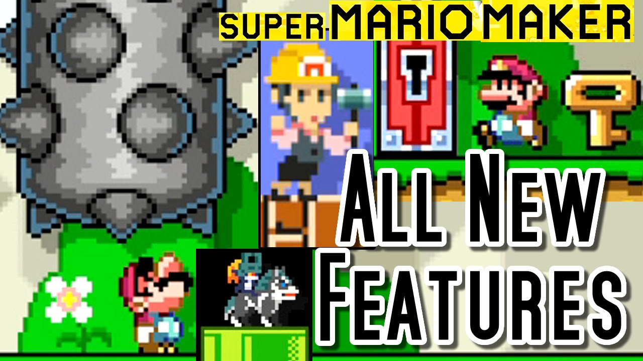 Super Mario Maker ALL NEW FEATURES - Skewers, Super Expert Mode, Pink ...