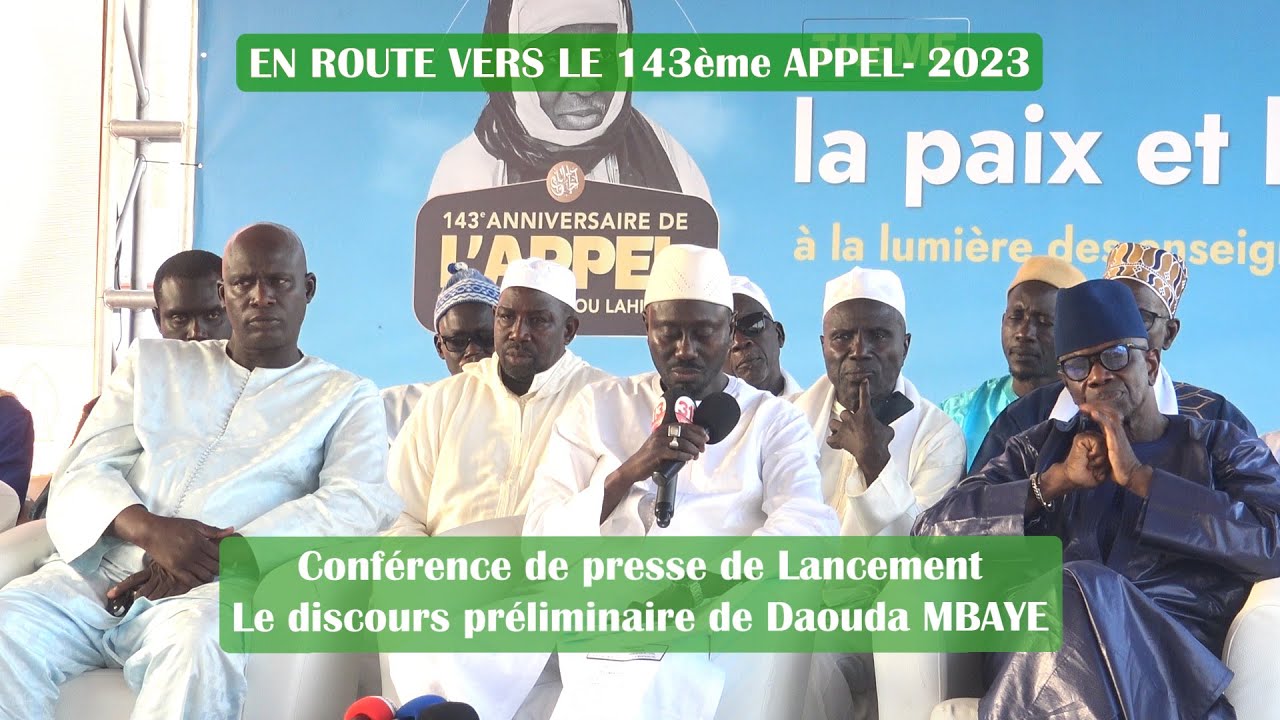 EN ROUTE VERS LE 143ème APPEL : Conférence de presse de lancement de l ...