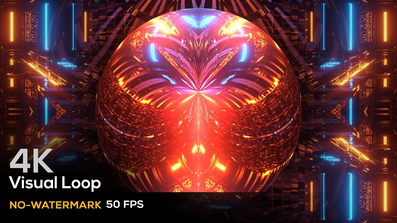 4K VISUAL LOOP ANIMATION (VJ LOOP) - KALEIDOSCOPIC - DJ SHOW - YouTube