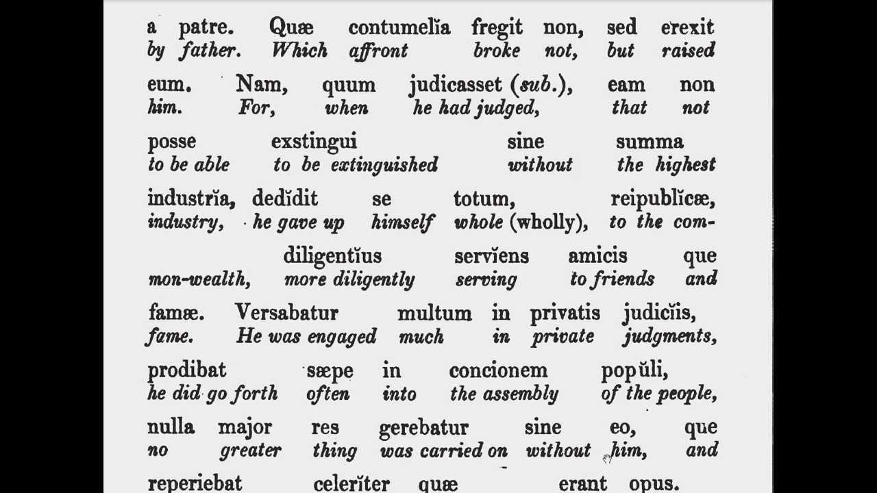 Cornelius Nepos Themistocles Latin Language Hamiltonian Interlinear ...