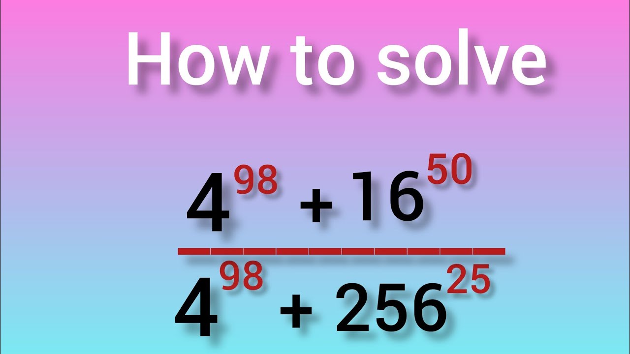 Nice Exponents Math Simplification|How to solve!!!! - YouTube