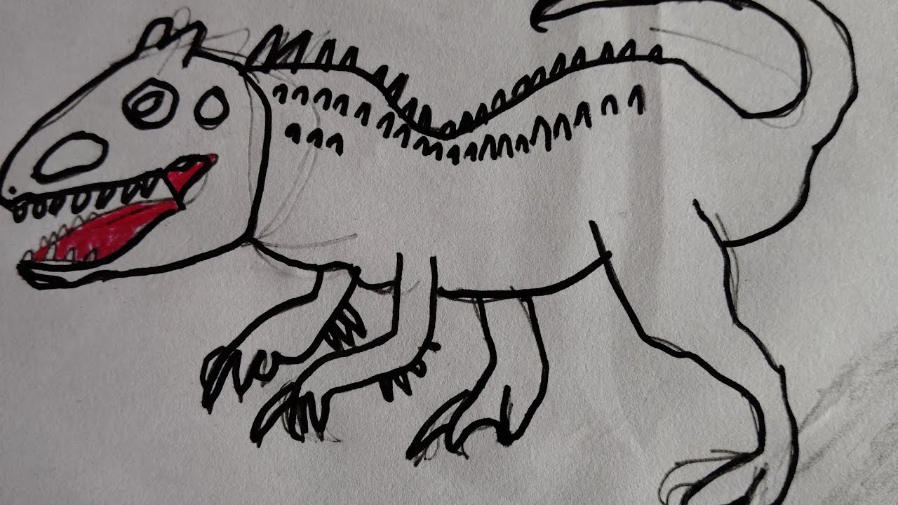 I draw a indominus saurus REX! 🦕🦕🦕🦕 - YouTube
