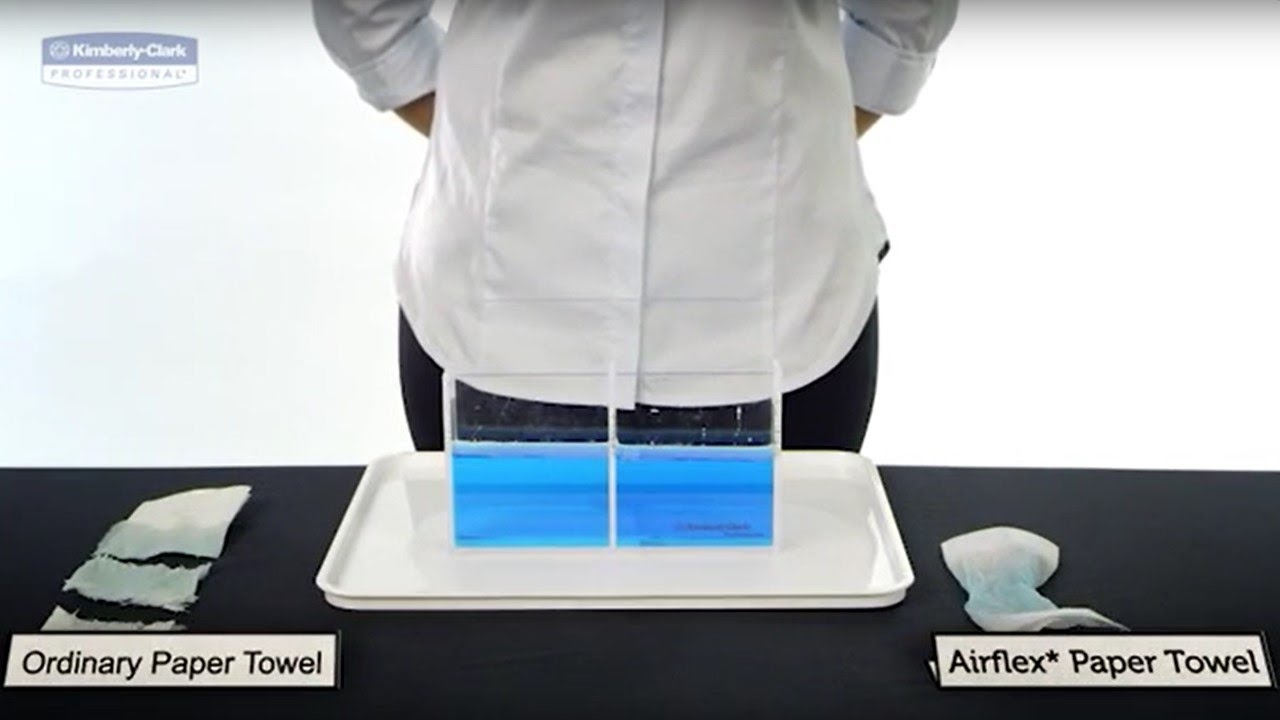 Kimberly-Clark Professional Airflex* Paper Towel Strength Demo - YouTube