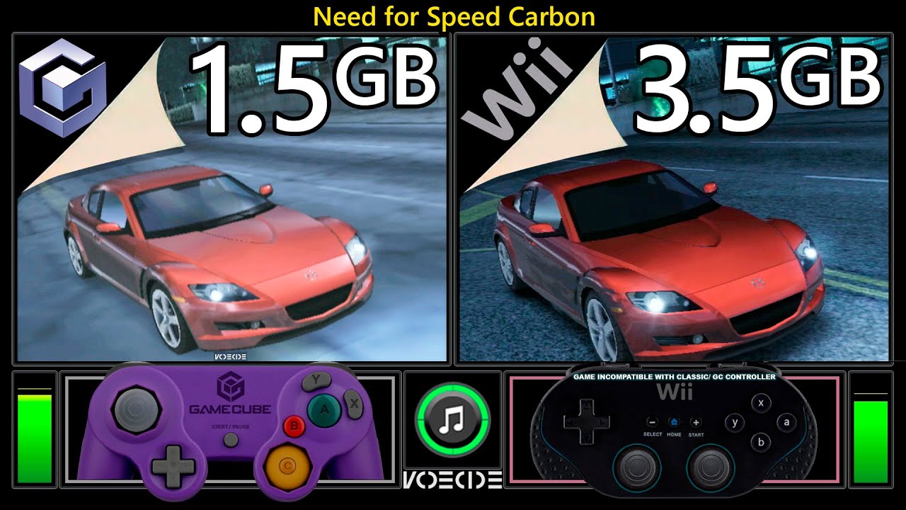 Need for Speed Carbon (GameCube vs Wii) Gameplay Comparison - YouTube