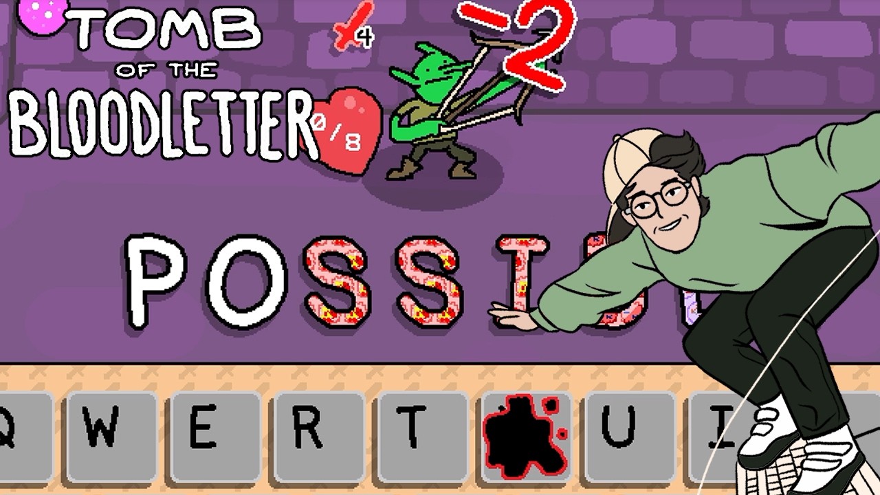 A typing deckbuilder where the deck is your vocabulary (Tomb of the ...