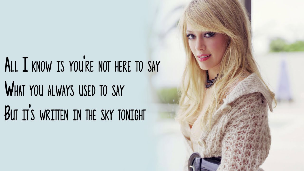 Hilary Duff - Someone's Watching Over Me || Lyrics - YouTube
