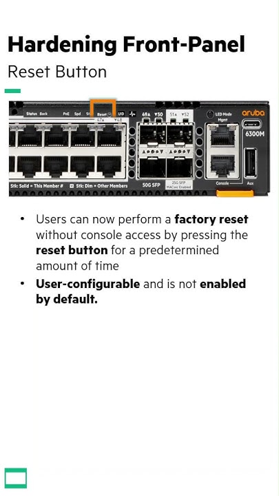 HPE Aruba Networking CX Security Hardening: Part-1 - YouTube