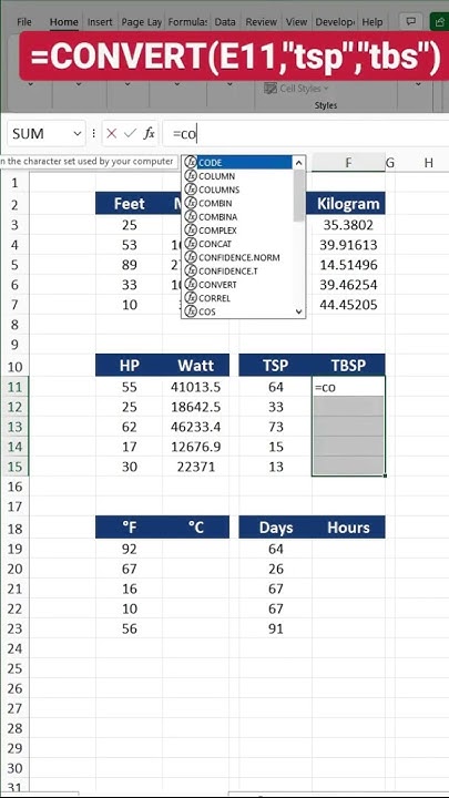 Function Convert Units of Measurement in Excel Connect the unit conversion using an Excel ...