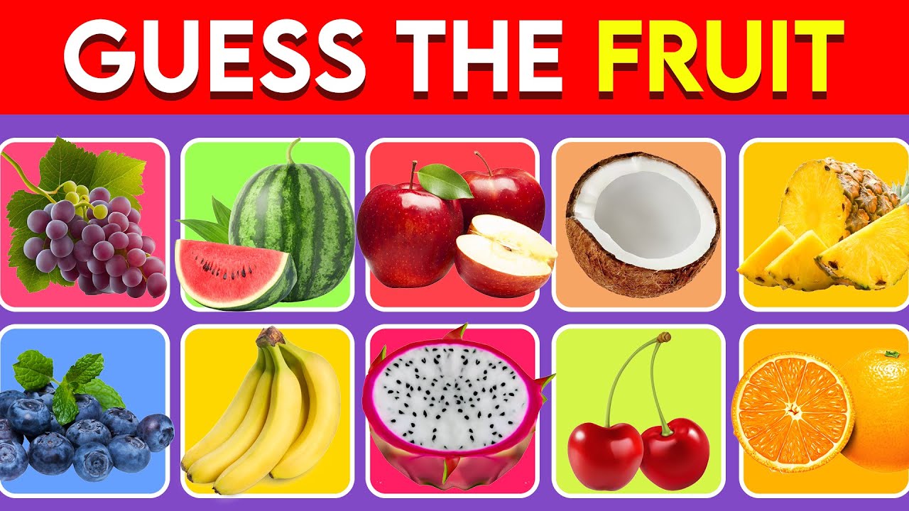 Guess the Fruit in 3 Seconds | 50 Different Types of Fruit - YouTube