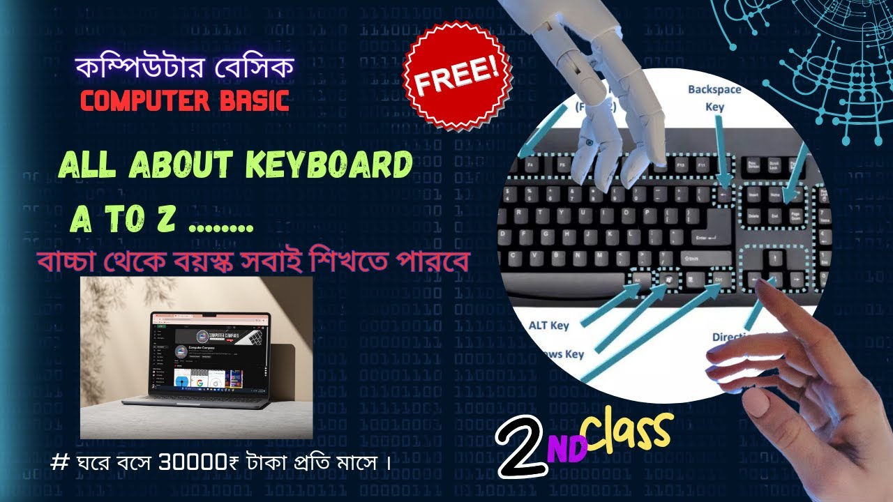 ALL ABOUT KEYBOARD FOR BEGINNER IN BANGALI TUTORIL || Basic Computer ...