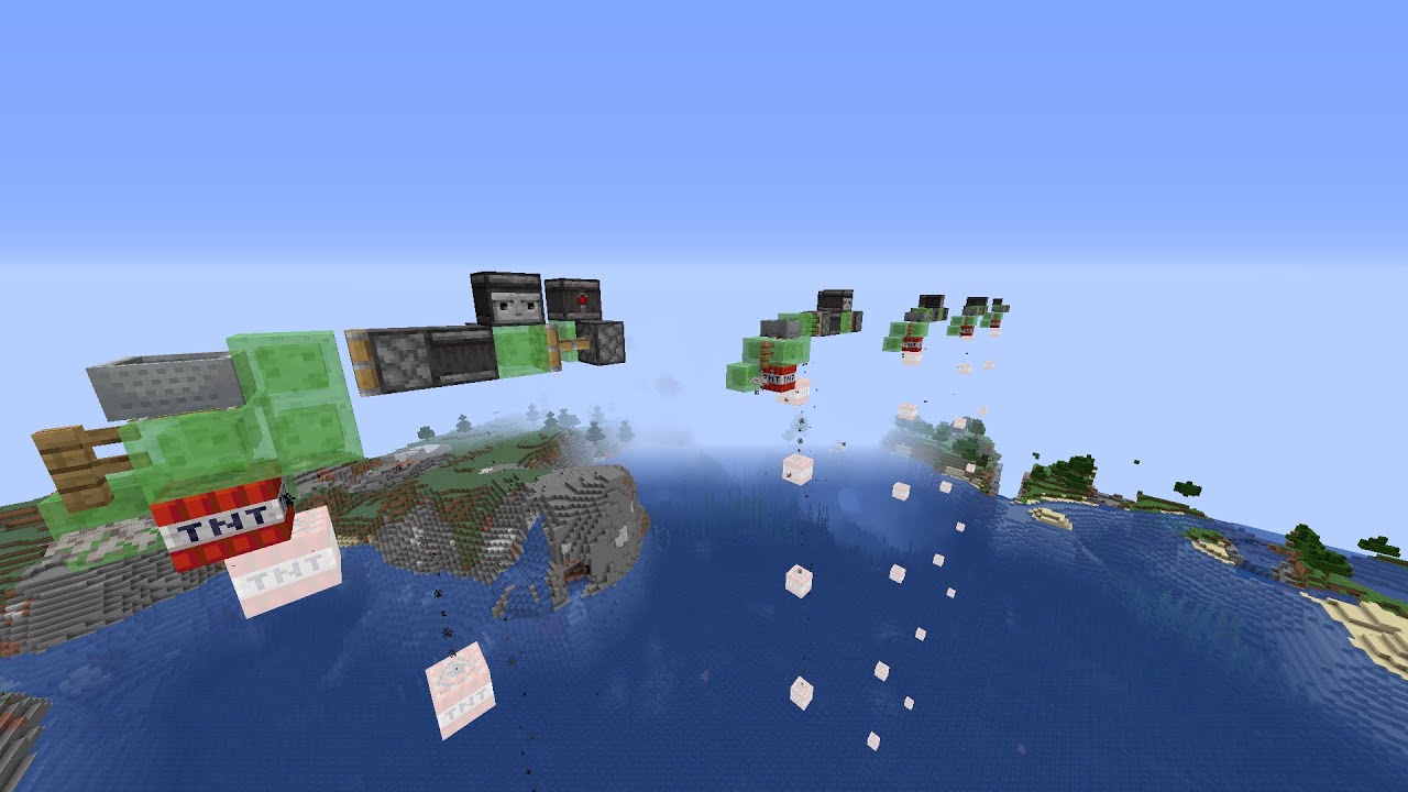 minecraft:how to build a tnt bomber - YouTube