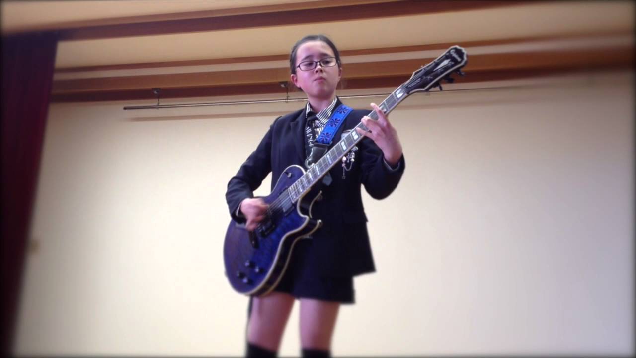 Audrey Plays Guitar + Rocksmith At Her Graduation Party - YouTube