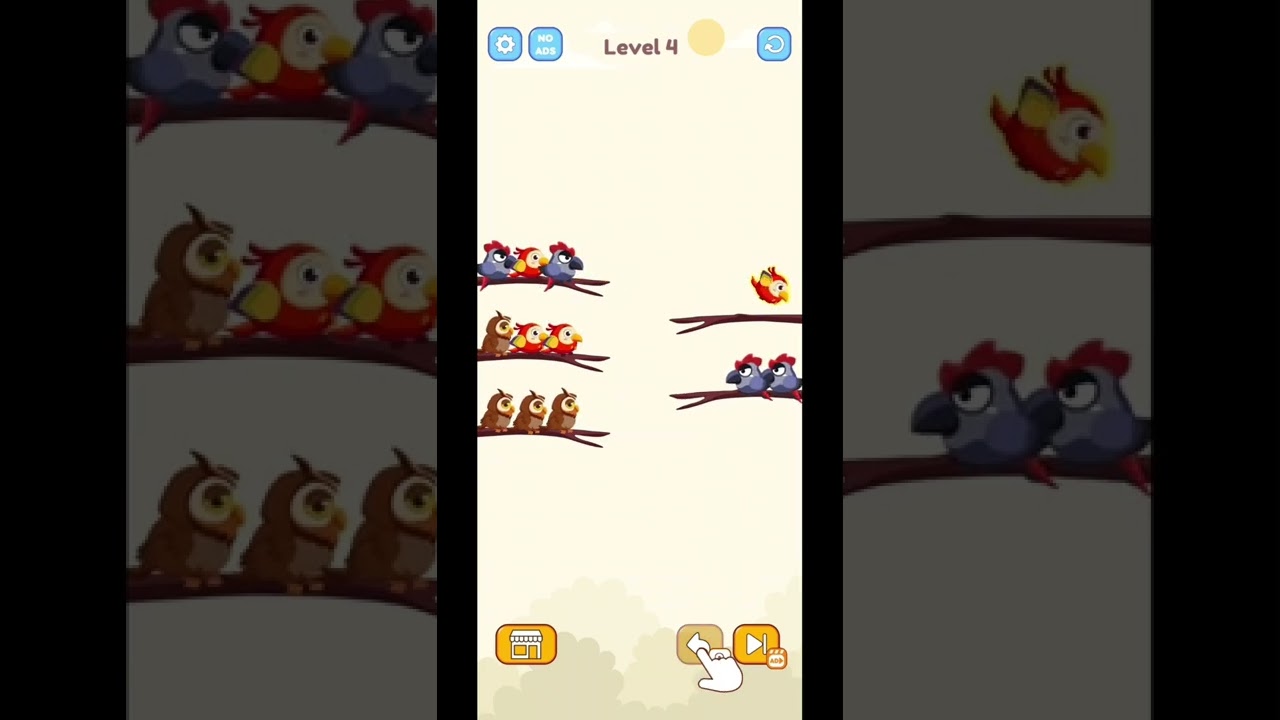 Bird Color Sort - Puzzle Game - Level 4 _ Gameplay #Shorts - YouTube