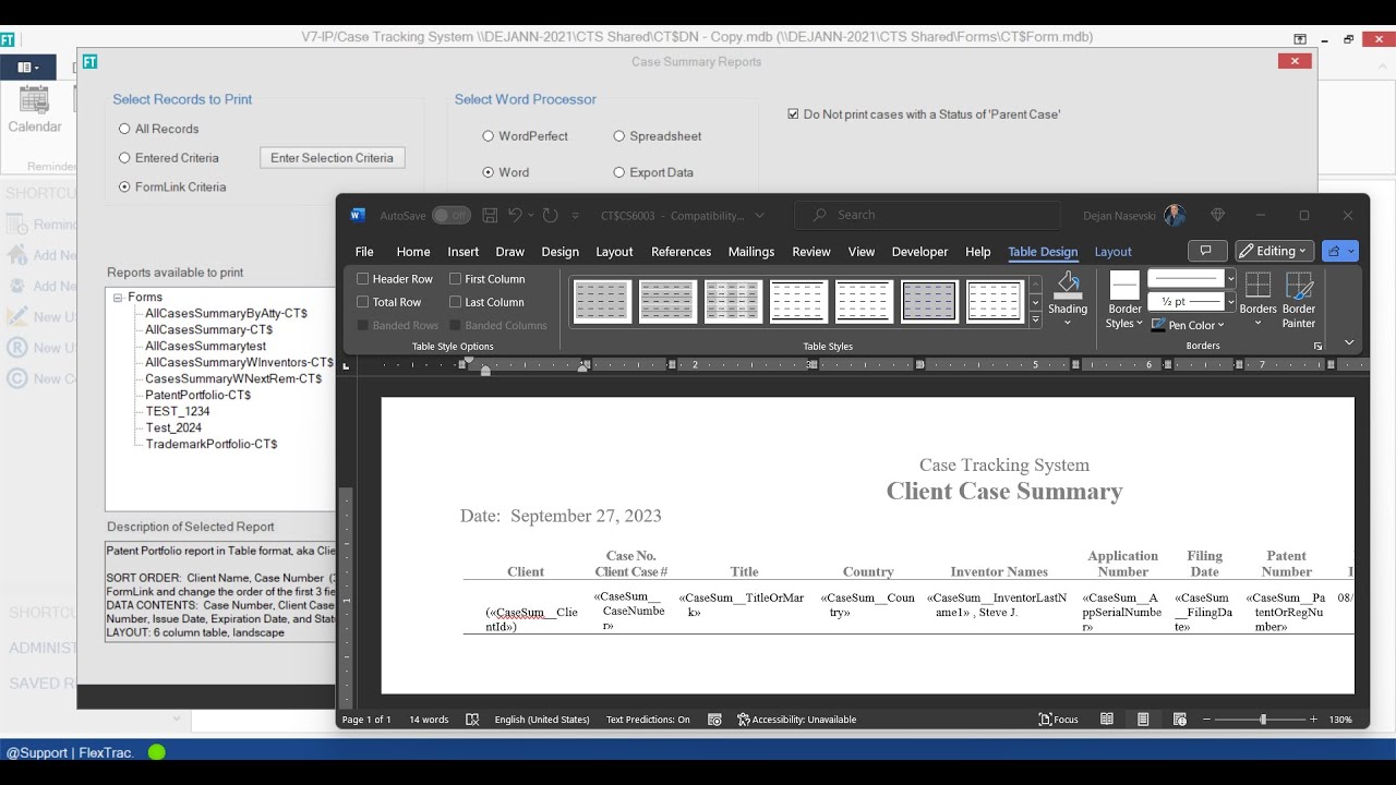 FlexTrac CTS - How to print and customize a CTS report - YouTube