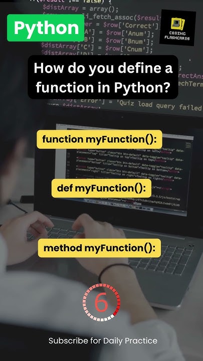 Define A Function In Python Daily Mcq Practice Coding Programming Pythonforbeginners Youtube 