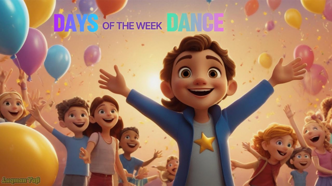Days of the Week Dance 💃🕺 | Fun Cartoon Song for Kids | Learn Days with ...