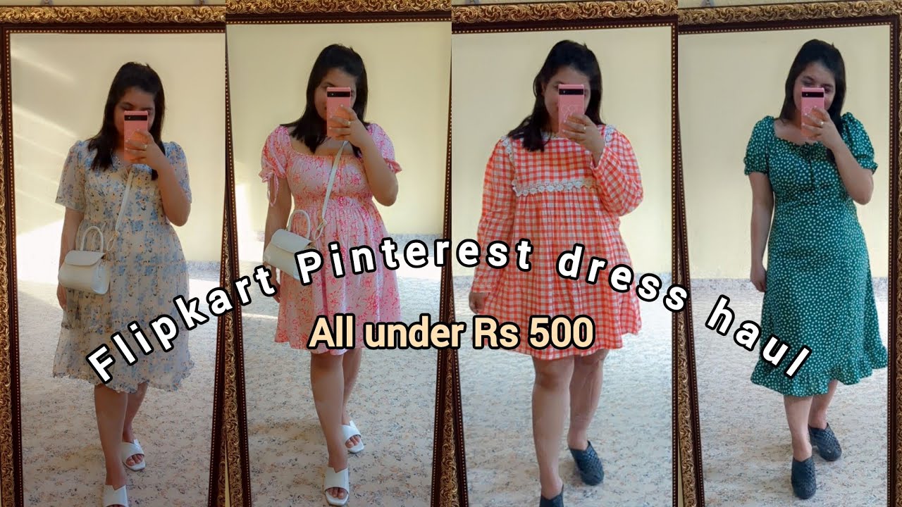 Huge Flipkart Pinterest Dress Haul all under Rs 500 🌸🏵️🌼 Try on Haul 💕🪞 ...