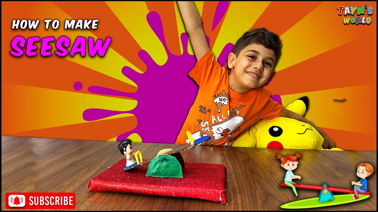 How To Make SeeSaw At Home | Taym Makes School Project | Art & Craft ...