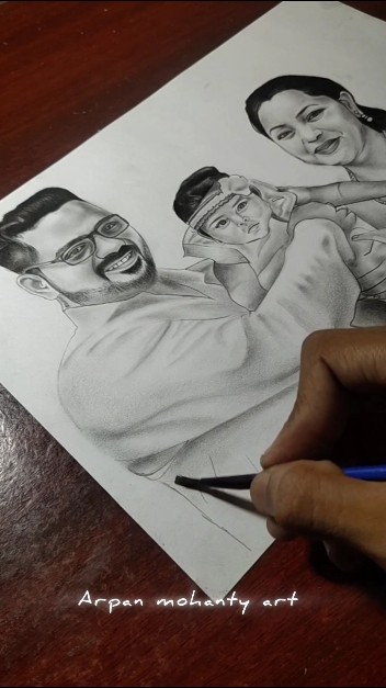 fINAL PART.How to draw 3 face in A4 size paper #portrait #sketch # ...