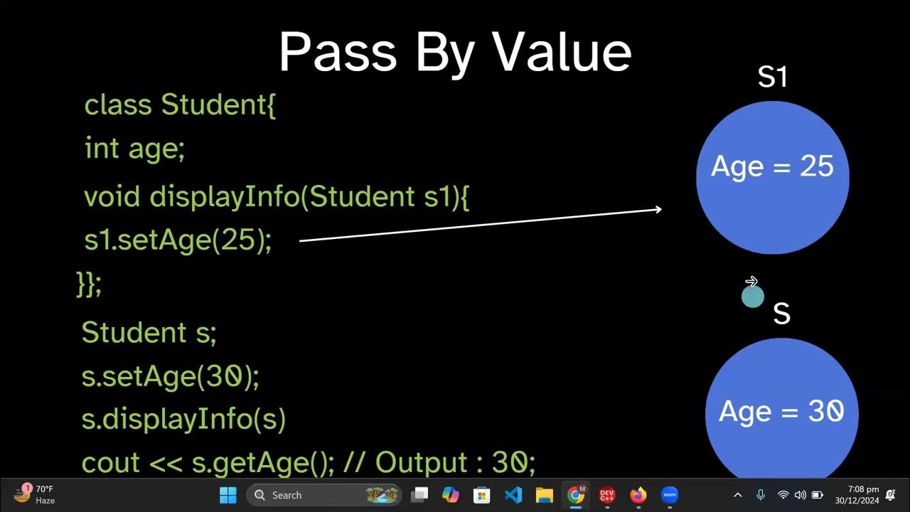 Objects Pass By Value and Pass by Reference in C++ || Part 1 - YouTube