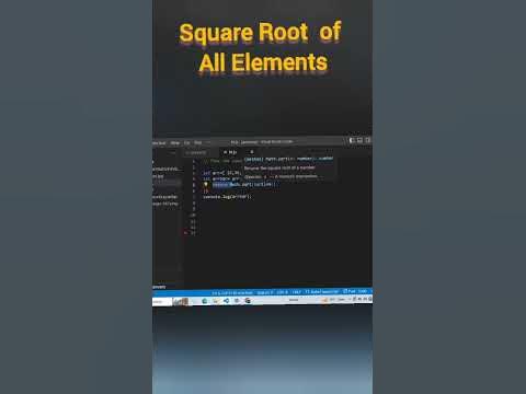 Square Root of All elements #javascript #interview #array - YouTube