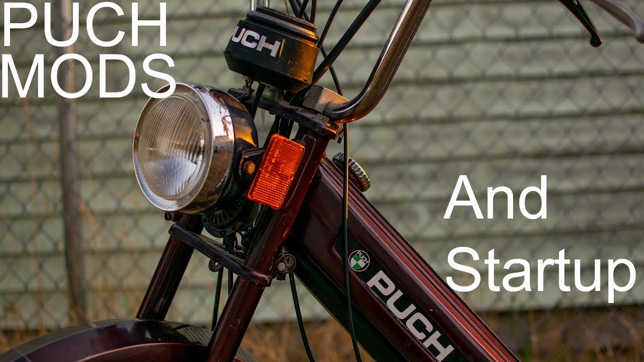 Puch Maxi Mods & Startup - YouTube