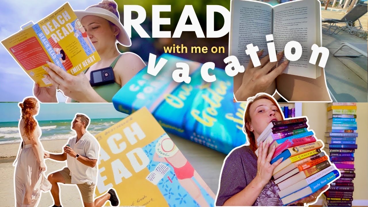 how much I read on vacation reading vlog - YouTube