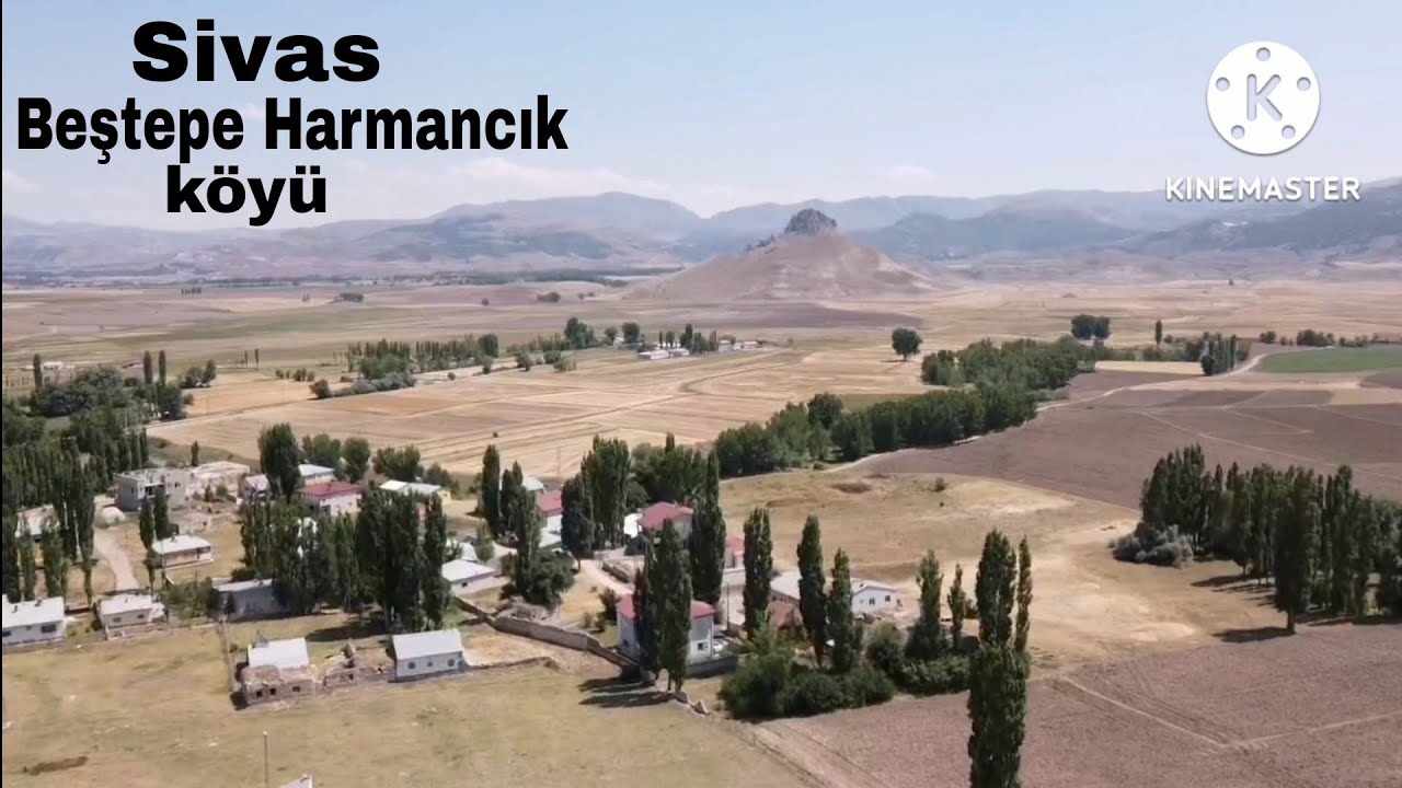 Türkiye sivas Beştepe köyü dronla videosu Harmancık Beştepe köyü - YouTube