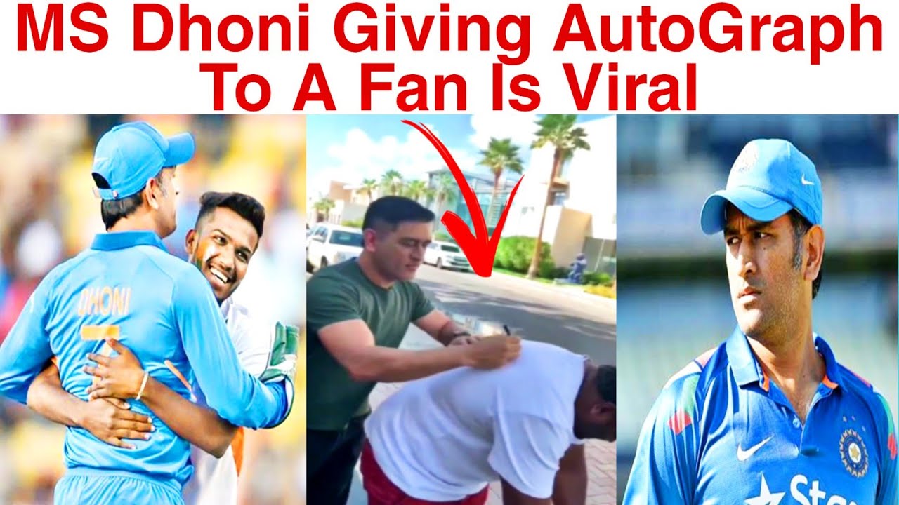 Video Of Ms Dhoni Giving AutoGraph To A Fan Is Viral On Internet - YouTube