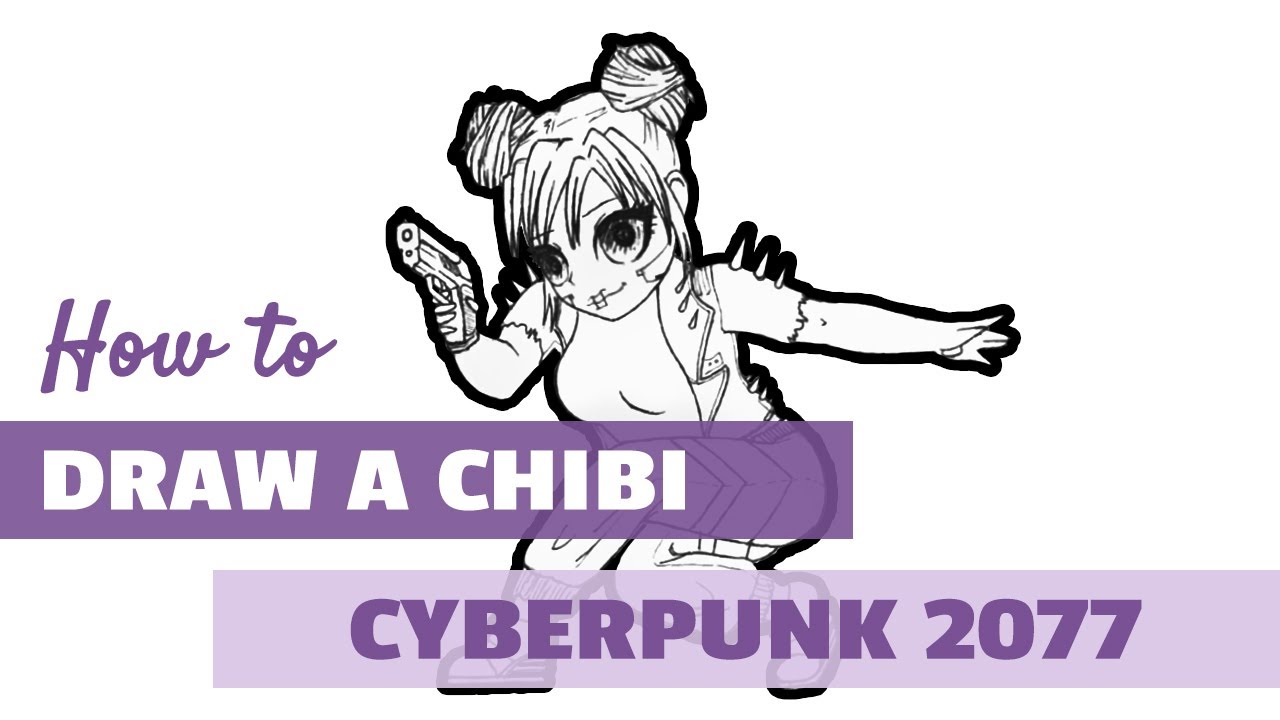How to draw a chibi: V (Cyberpunk 2077) - Timelapse Drawing - YouTube
