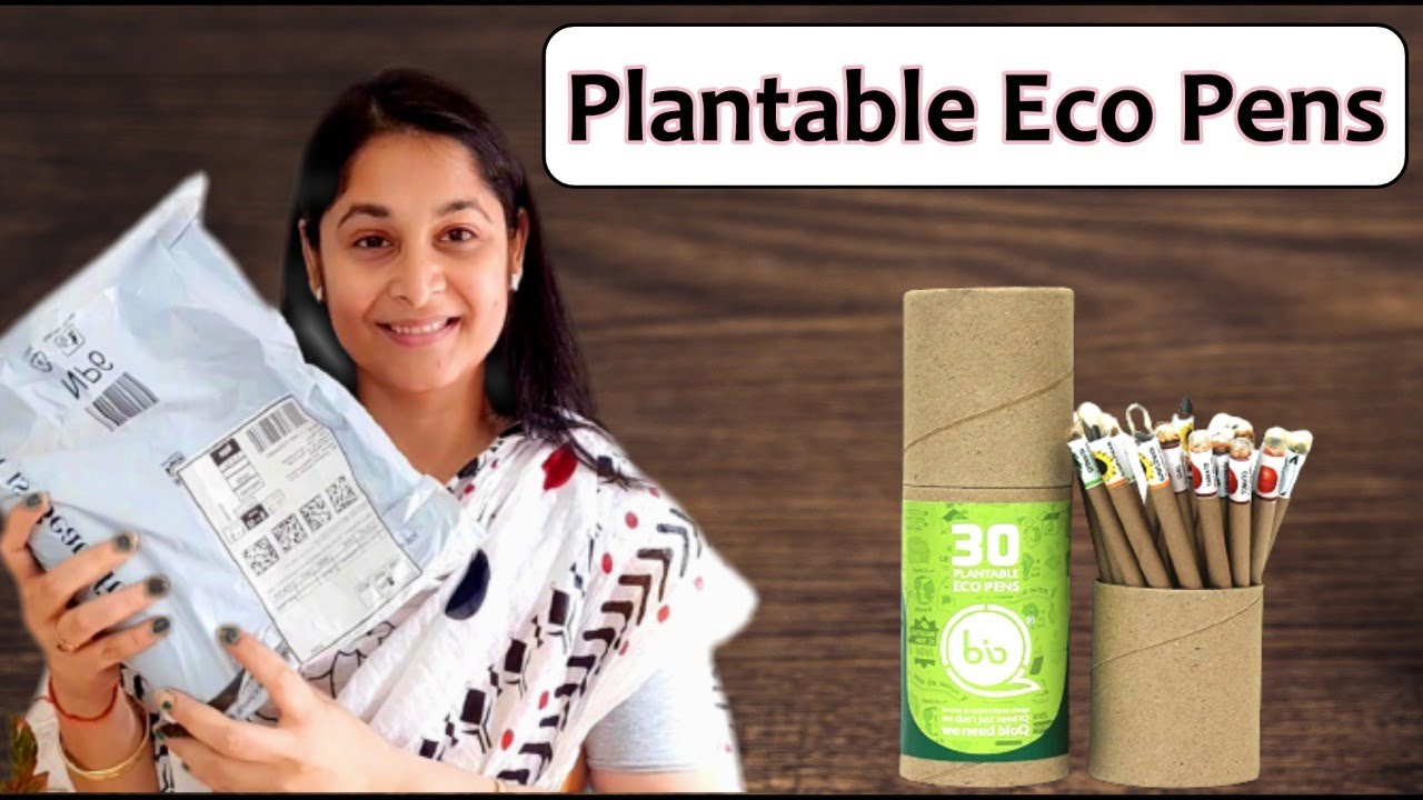 ️ Eco friendly Plantable Pen | Unboxing of Biodegradable Pen with Seeds ...