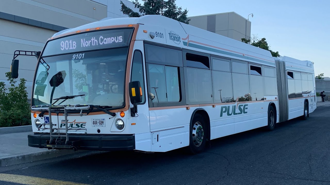 DRT Full Northbound Articulated Bus Ride Video on 9101 on route 901 ...