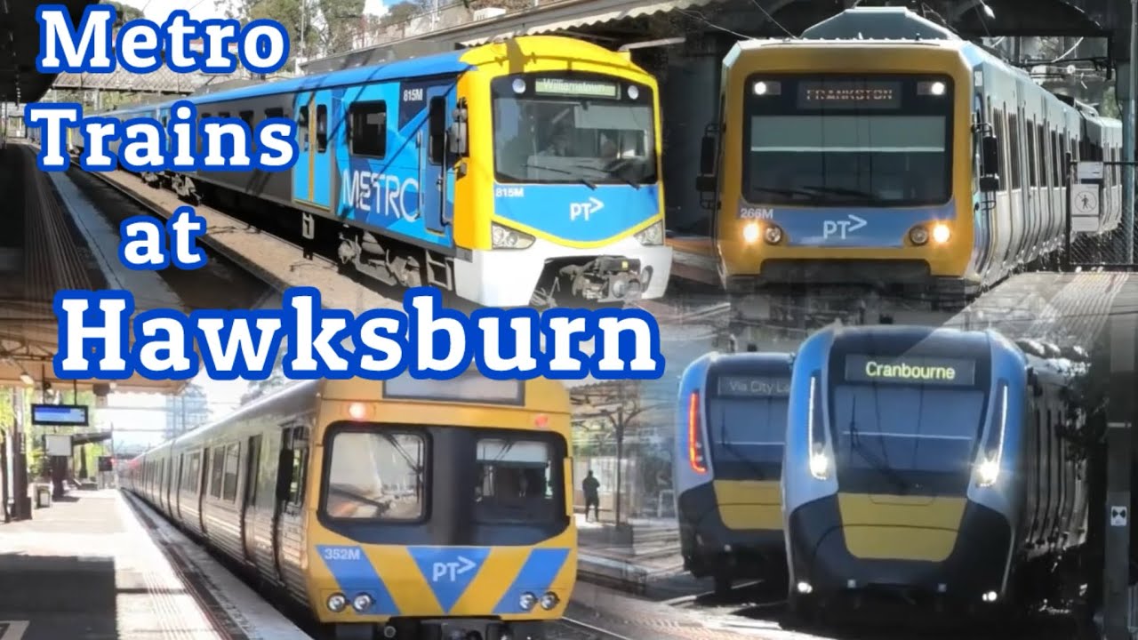 Metro Trains at Hawksburn - YouTube