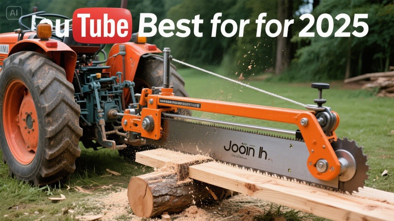 Best moments is the video Homemade Tractor-Powered Saw in Action ...